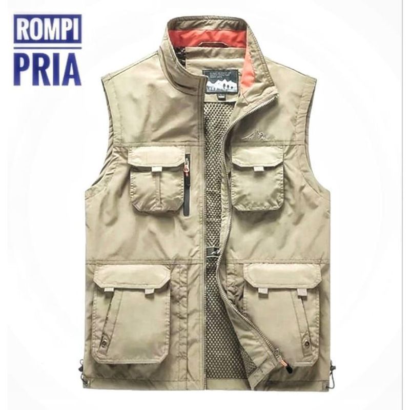 Rompi Kerja Jaket - S - Krem