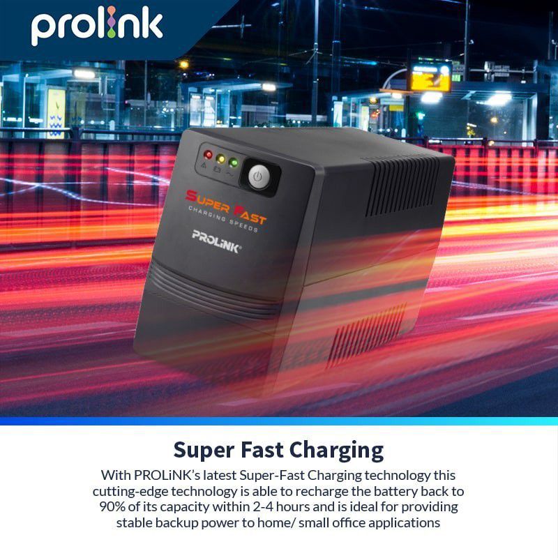 UPS PROLINK PRO700SFC Super Fast Charging Line Interactive 650VA - PRO