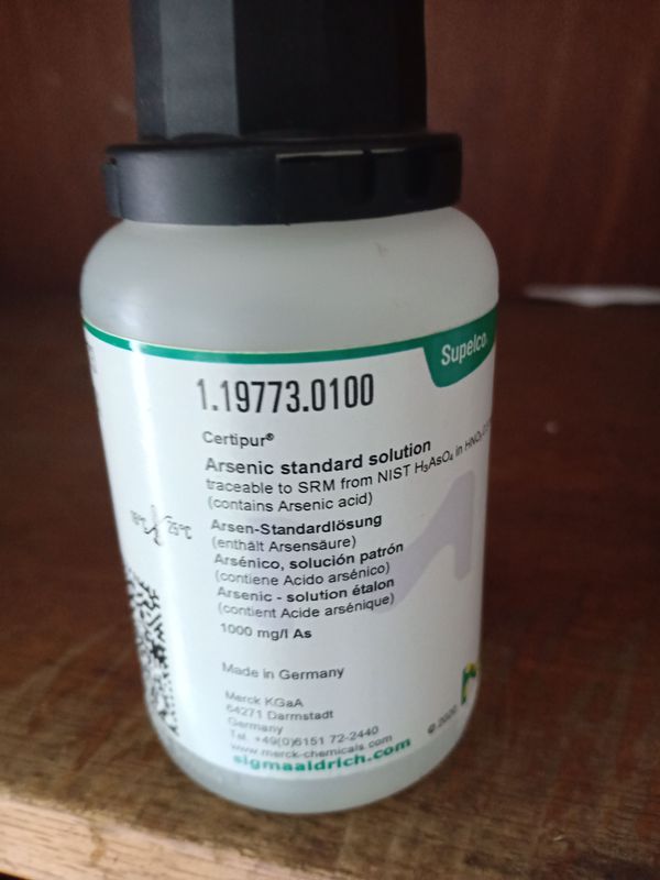 Standard Solution (As,Cd,Co,Cu,Cr,Fe,Hg,K,Mn,Zn) @100ml