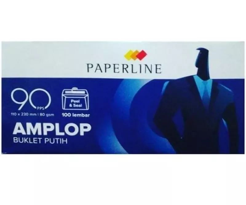 AMPLOP PAPERLINE 90 PPS PUTIH POLOS / AMPLOP PANJANG