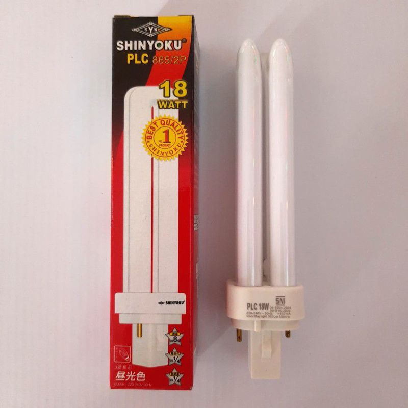 Lampu PLC Tusuk 2 PIN 2 Kaki 18 Watt