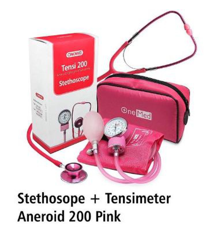 Tensimeter 200 Aneroid Sphygmomameter Stethoscope - Hijau Muda
