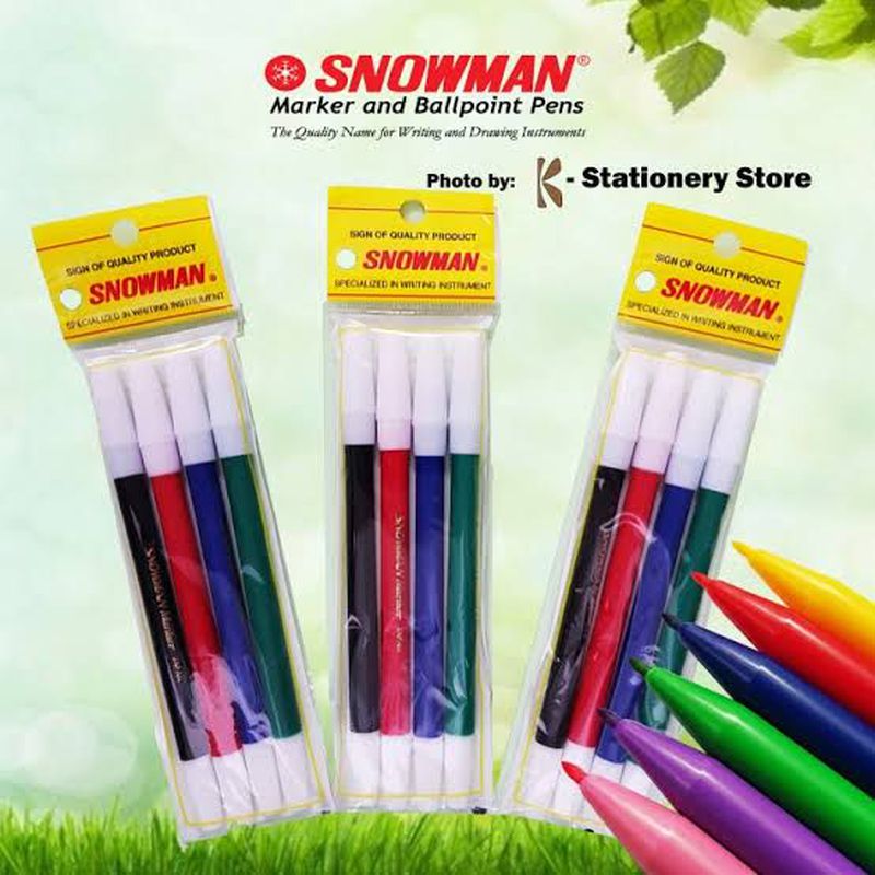 SPIDOL 4 WARNA SNOWMAN