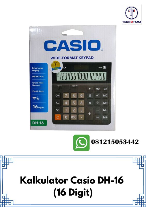 Kalkulator Casio DH-16 (16 Digit)
