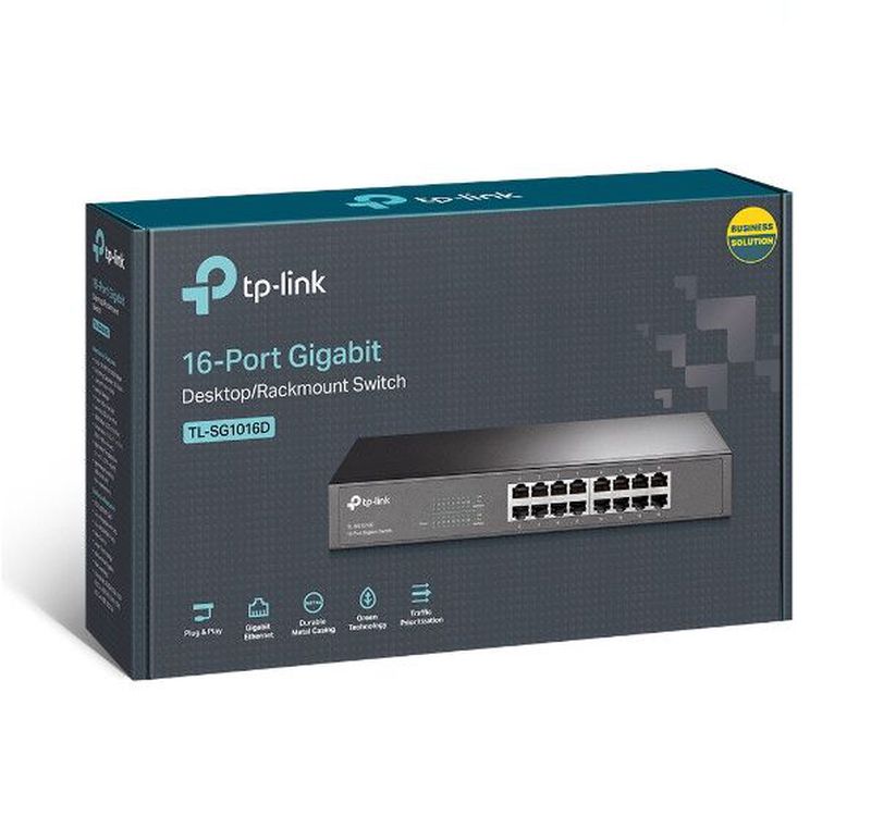 TP-Link TL-SG1016D Gigabit Desktop/Rackmount Switch Hub 16 Port
