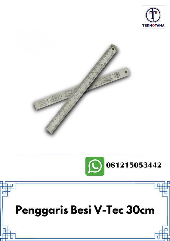 Penggaris Besi V-Tec 30 cm