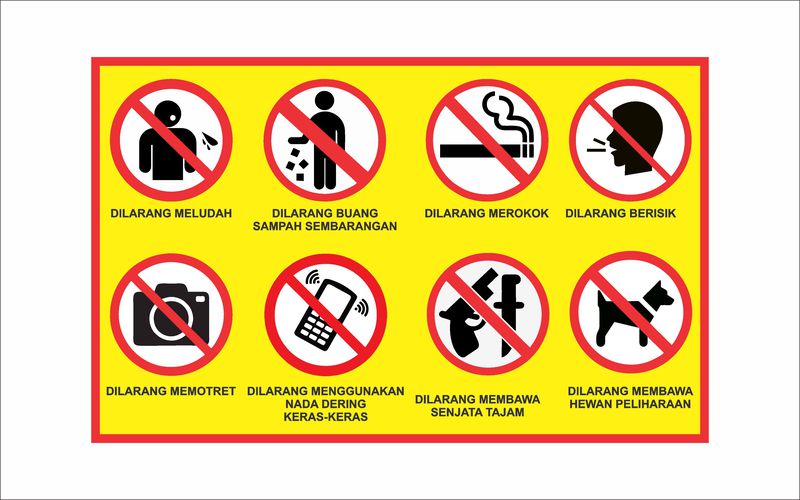 Banner Dilarang + Frame