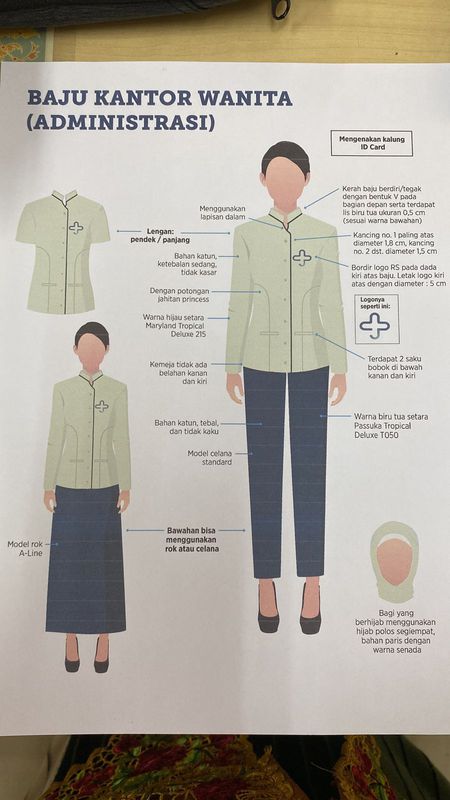 Baju Lengan Panjang + Jilbab Admin Wanita