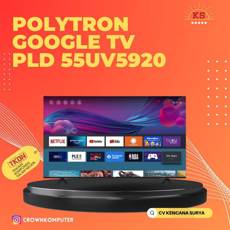 POLYTRON LED TV Smart Google TV PLD 55UV5920