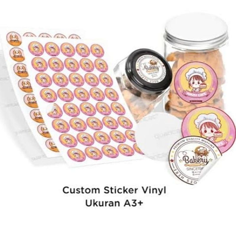 cetak sticker vynil A3