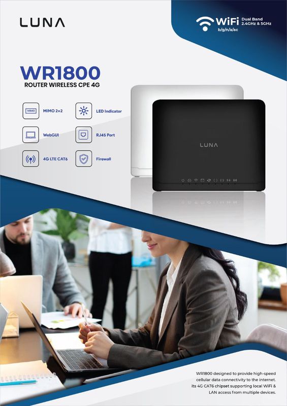 LUNA WIRELESS ROUTER WR1800