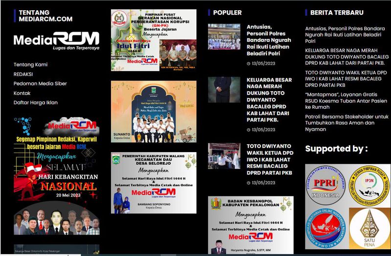 Iklan Hari Besar Media Online dan E Paper