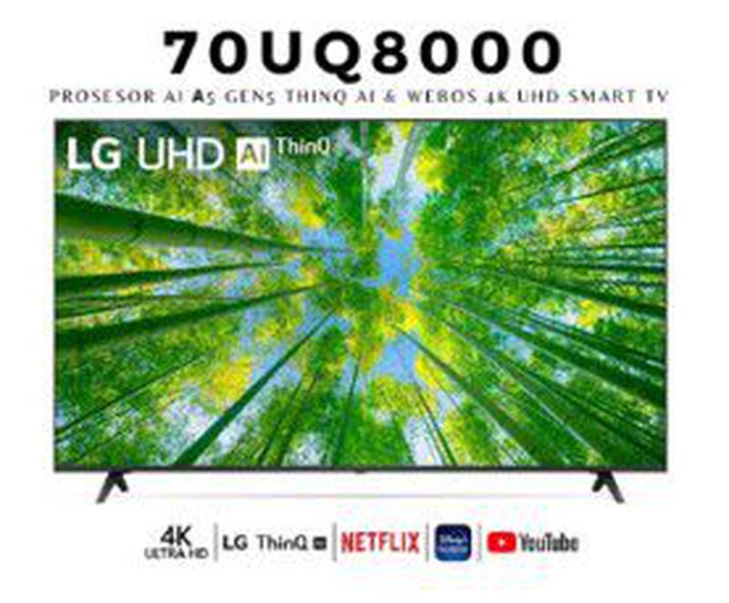 LG 70UQ8000 70 inch UHD 4K Smart TV ThinQ | Active HDR