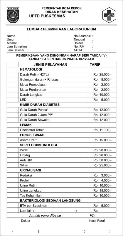 Form Permintaan Laboratorium
