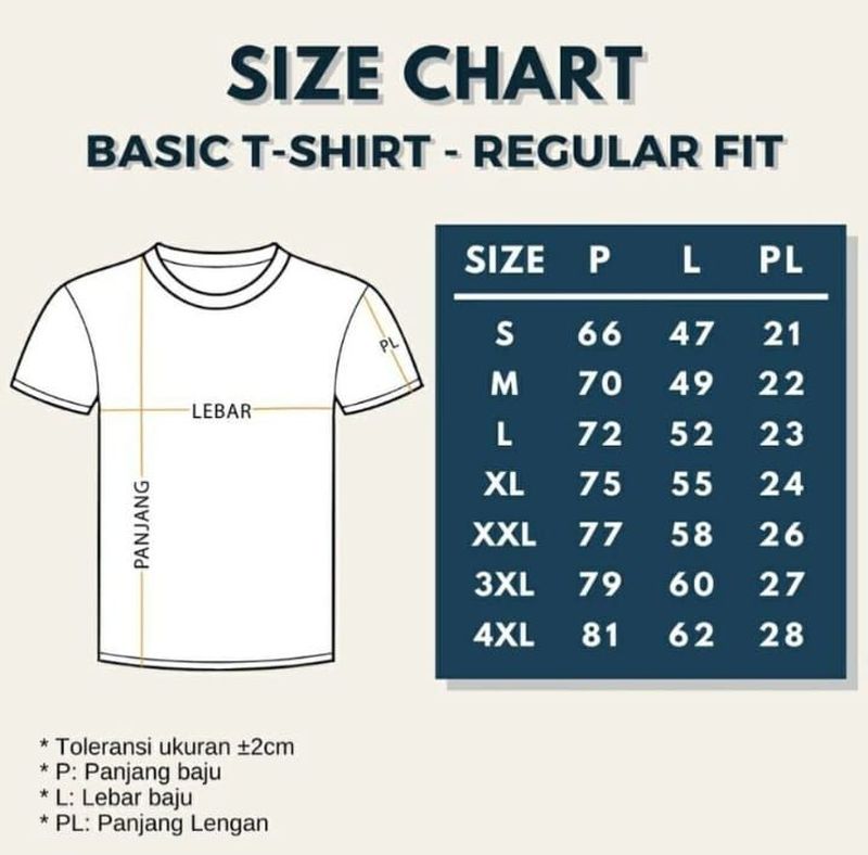Kaos Custom All Size - XL - Cokelat Tua
