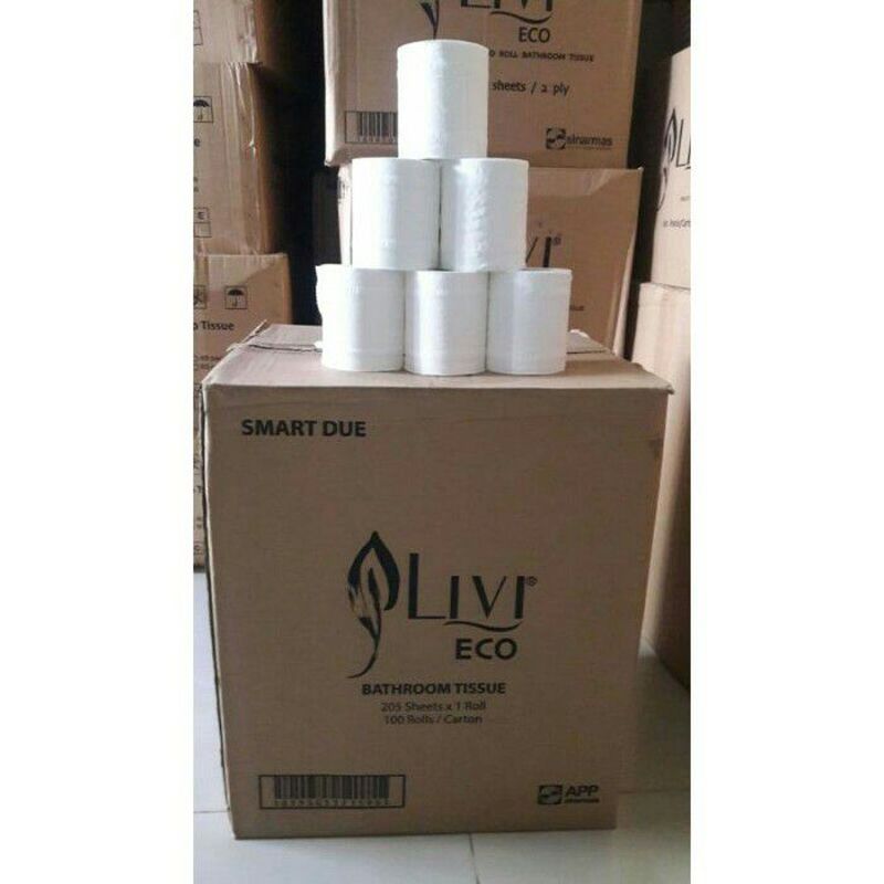 Livi Smart Due Toilet Core Side Embosed Tissue [ Single Roll / 205 ...