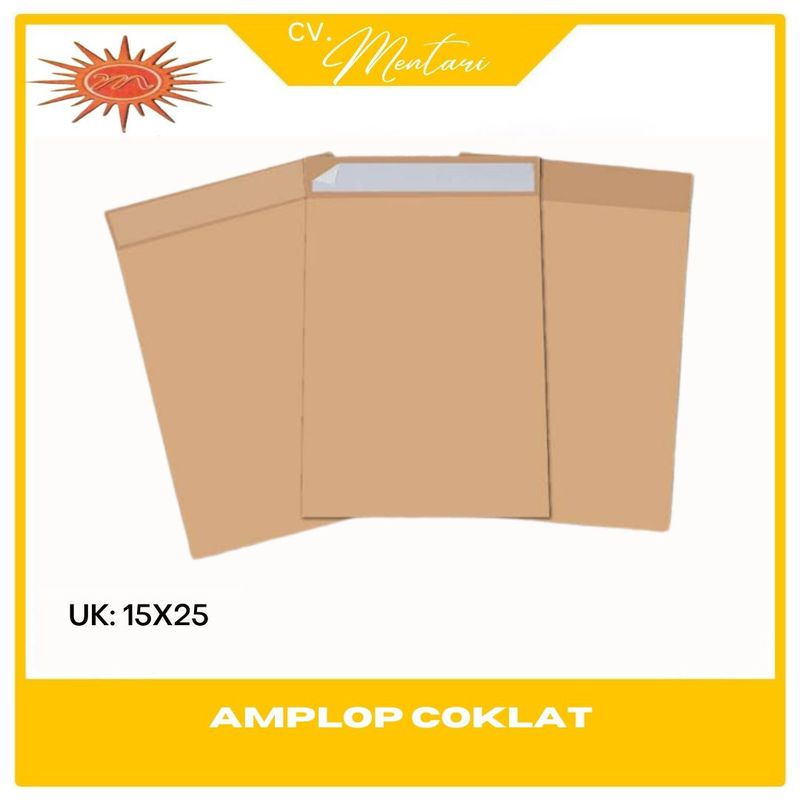 AMPLOP COKLAT UK 15x25