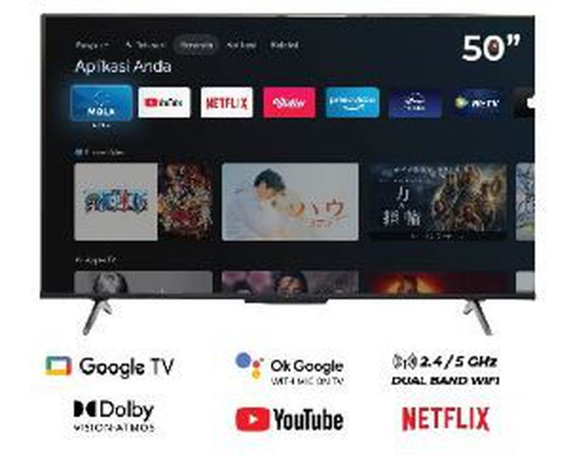 POLYTRON Smart Google TV 50 Inch