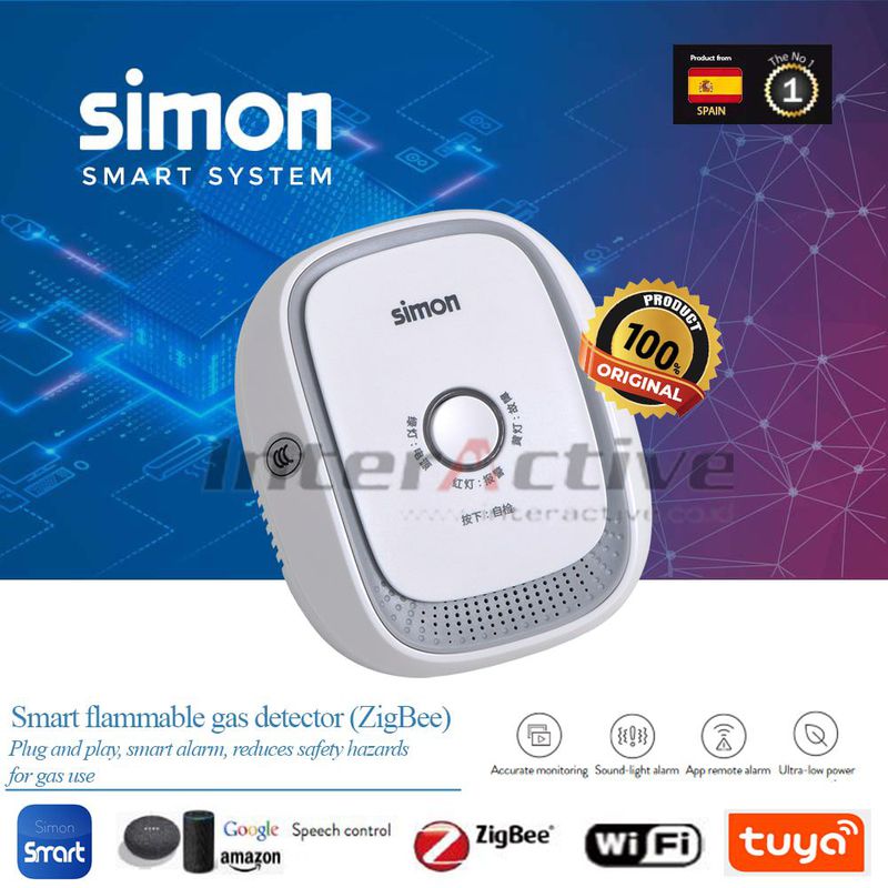 Simon Smart Flammable Gas Detector | Alat Deteksi Gas (zigbee)