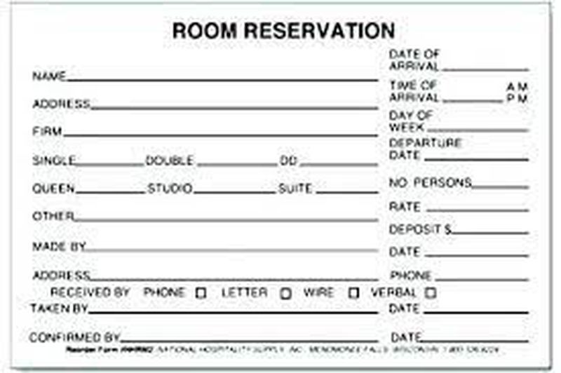 Reservation Slip