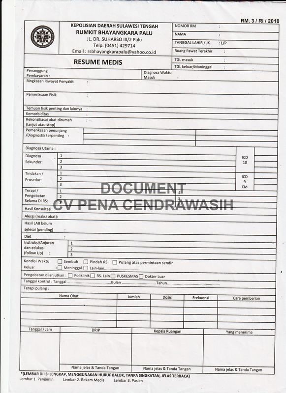 RM 3/RI/RESUME MEDIS RAWAT INAP