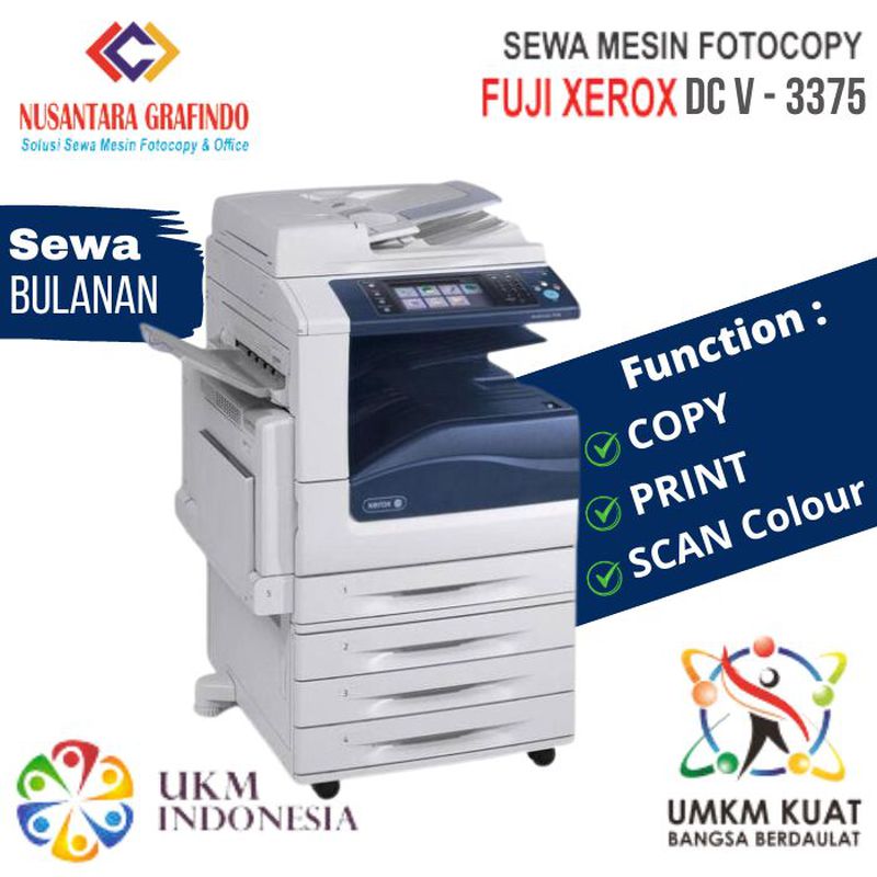 Sewa Mesin Fotocopy Colour Speed 35PPM Docucentre V -C3375