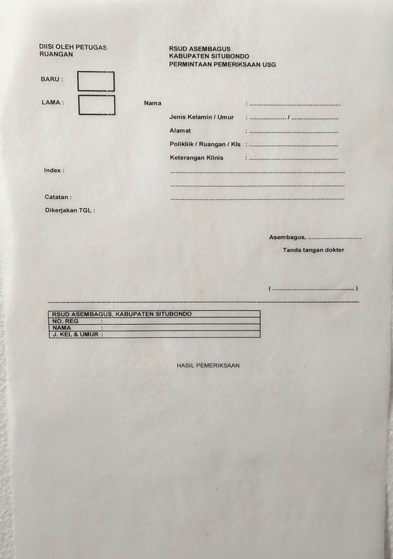 Form Hasil USG. RSAB