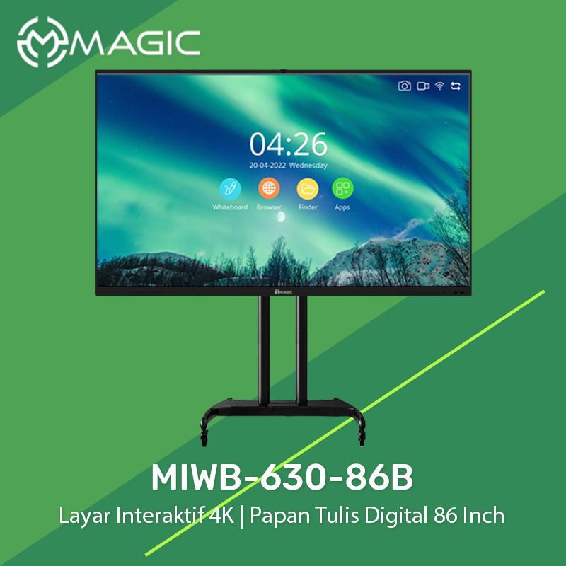 INTERACTIVE DISPLAY - DIGITAL FLIP CHART 86 INCH 4K WITH STANDING ...