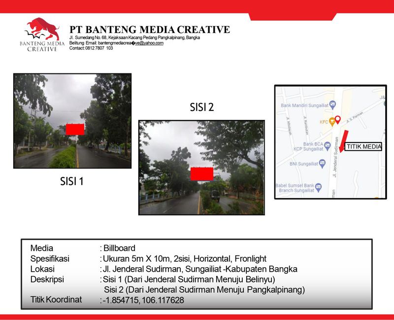 Sewa Media Billboard Bando Jalan Sungailiat (Dari Pangkalpinang Menuju ...