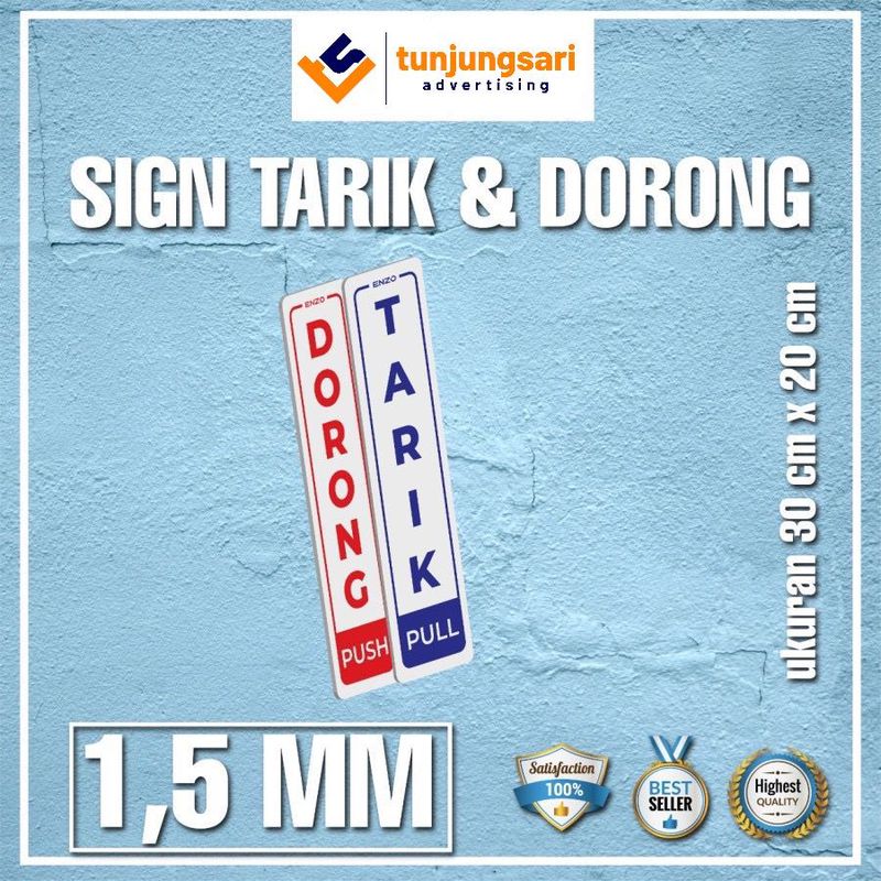 Akrilik Signage Tarik Dorong - Akrilik 3mm