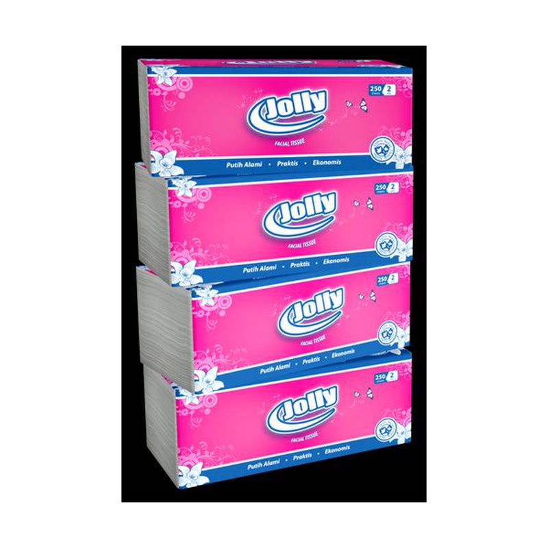 Jolly Facial Soft Pack 250'S Multi Pack Tissue isi 4