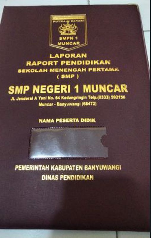 MAP RAPORT HOTPRINT 26 LEMBAR PLASTIK