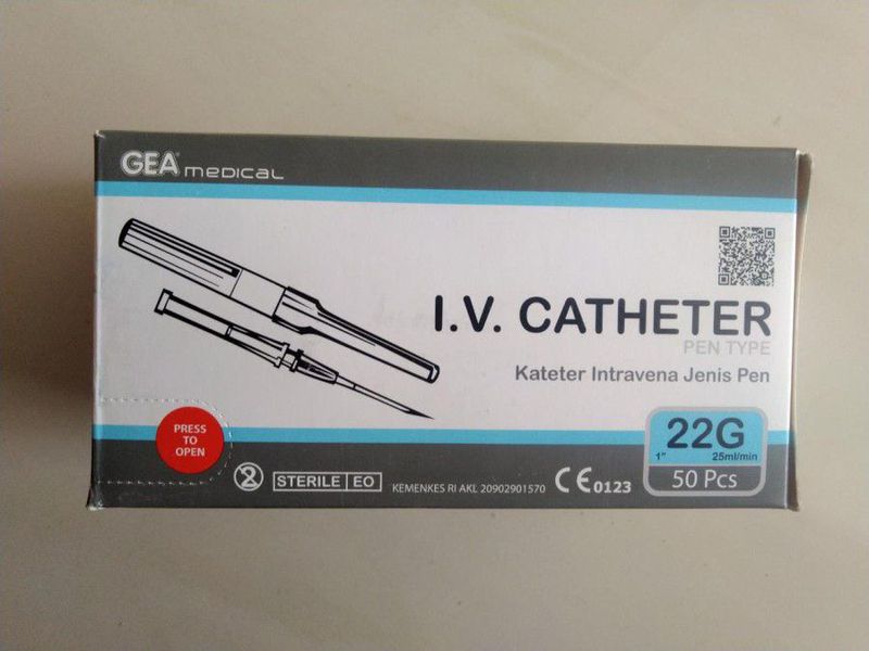 GEA IV catheter pen type 22G surflo 22 G infus abbocath I.V isi 50 pcs