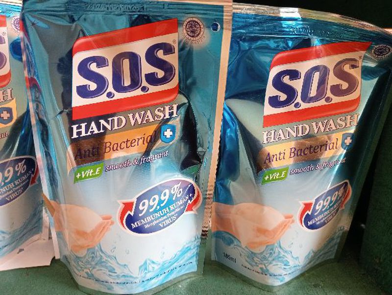 Handwash anti bacterial S.O.S 185 ml