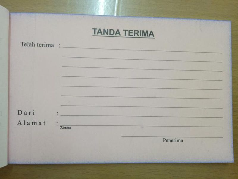 Buku Tulis Buku Tanda Terima Surat