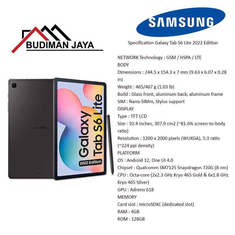 Samsung Galaxy Tab 56 Lite 2022 Edition