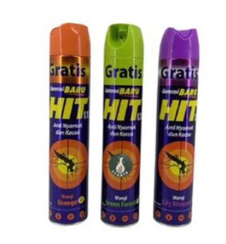 HIT Spray Aerosol Anti Nyamuk Dan Kecoa 600 ml + 75 ml - Obat Nyamuk