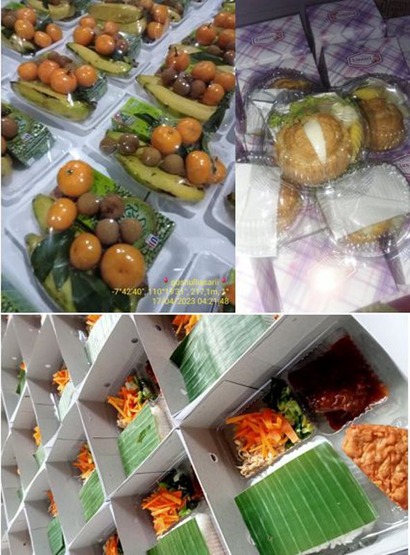 Paket Lengkap Nasi Box, Snack, Buah dan Minum