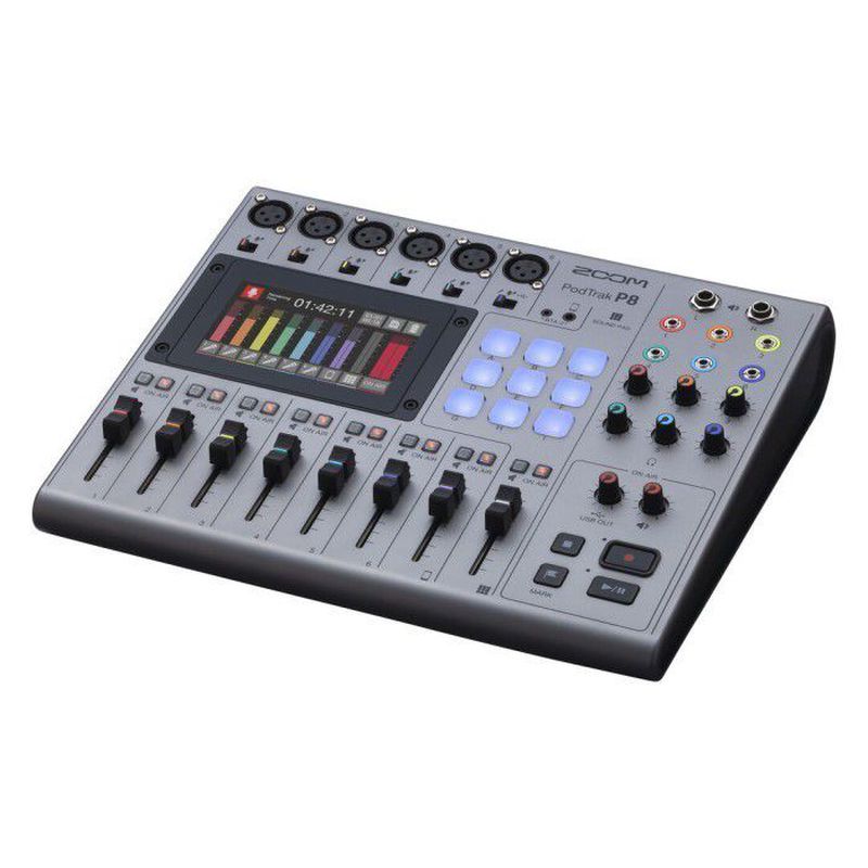 mixer podcast zoom podtrack p8