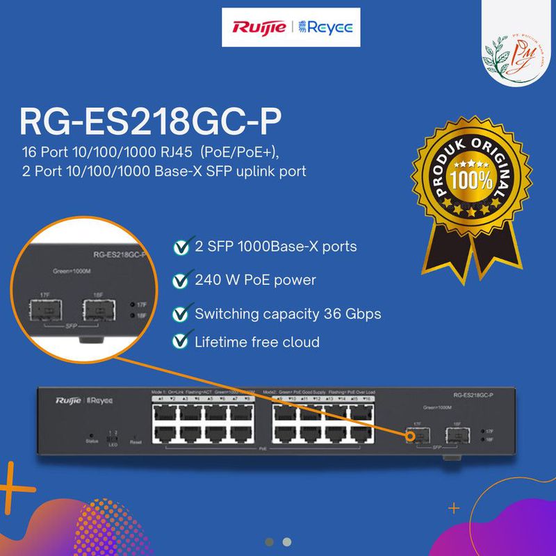 Reyee RG ES218GC-P 16 PORT