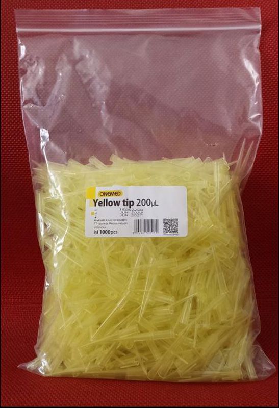 ONEMED - YELLOW TIP 200 UL, PACK ISI 1000 PCS