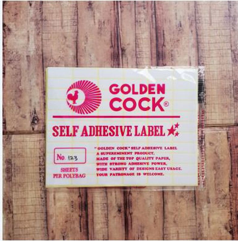 KERTAS LABEL GOLDEN NO.123