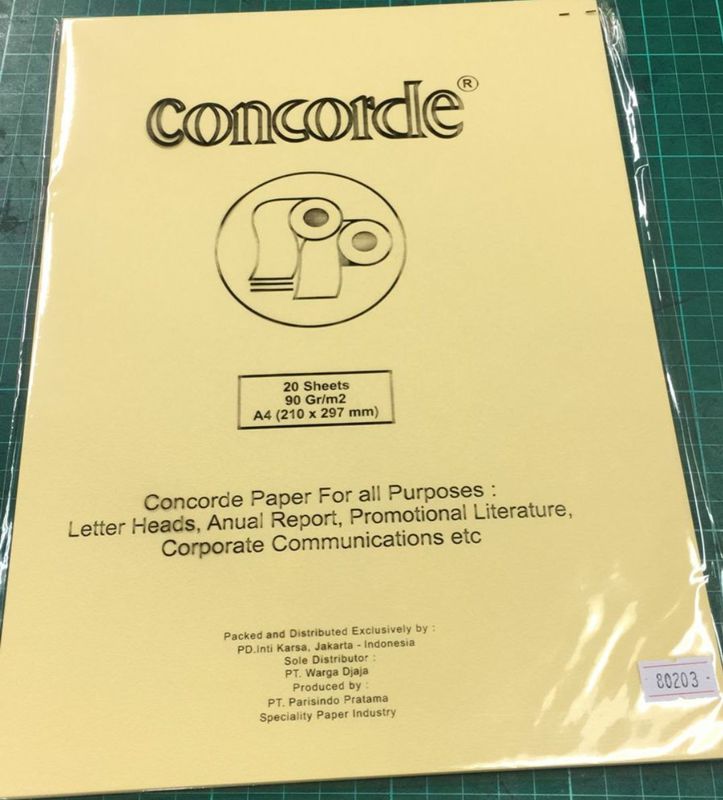 Kertas Concorde A4 90gr warna cream