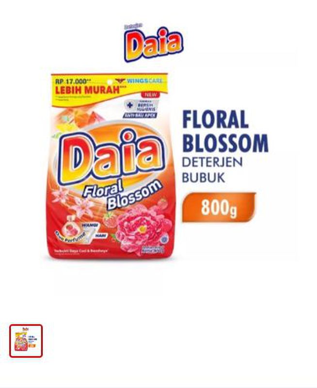 DAIA Powder Deterjen Bag - Bunga 800g