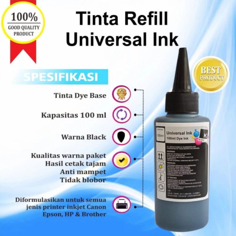Tinta refill 100 ml Universal Printer Canon