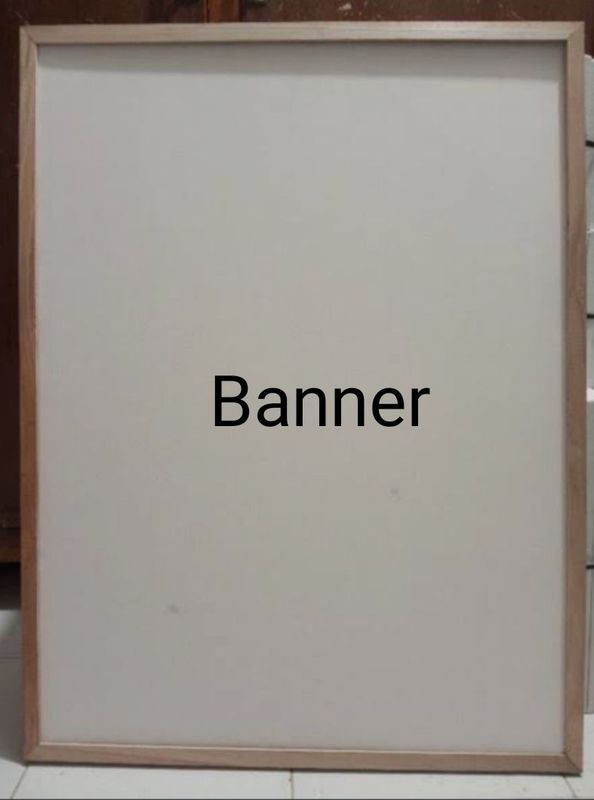 Banner + pigura ukuran 40x60 cm