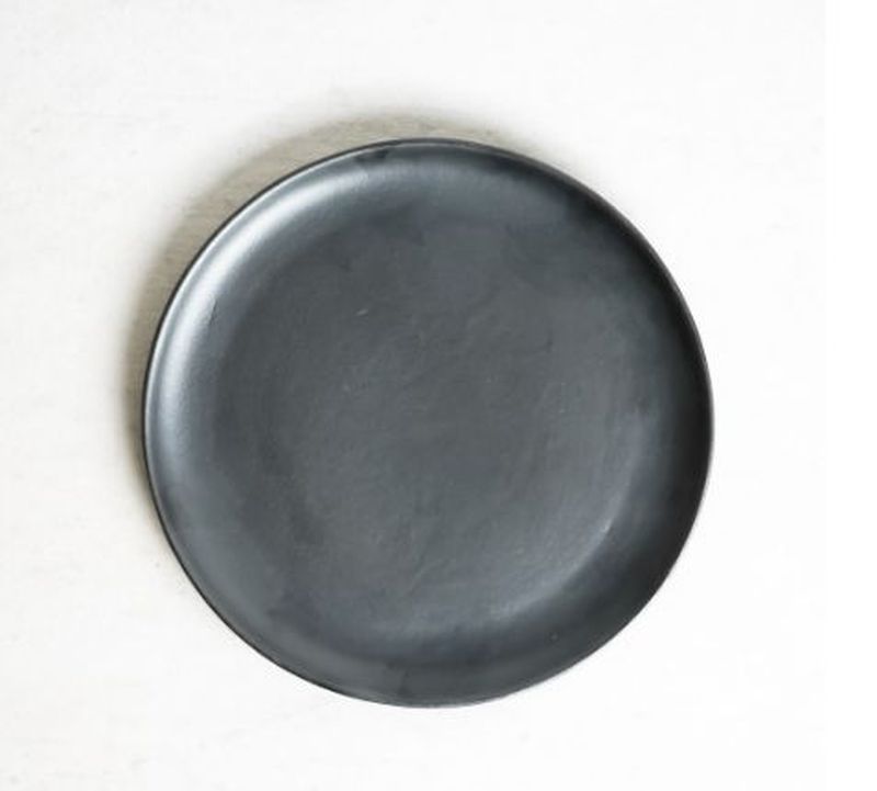 Nuanza Piring Keramik Hitam / Round Plate Black Doff