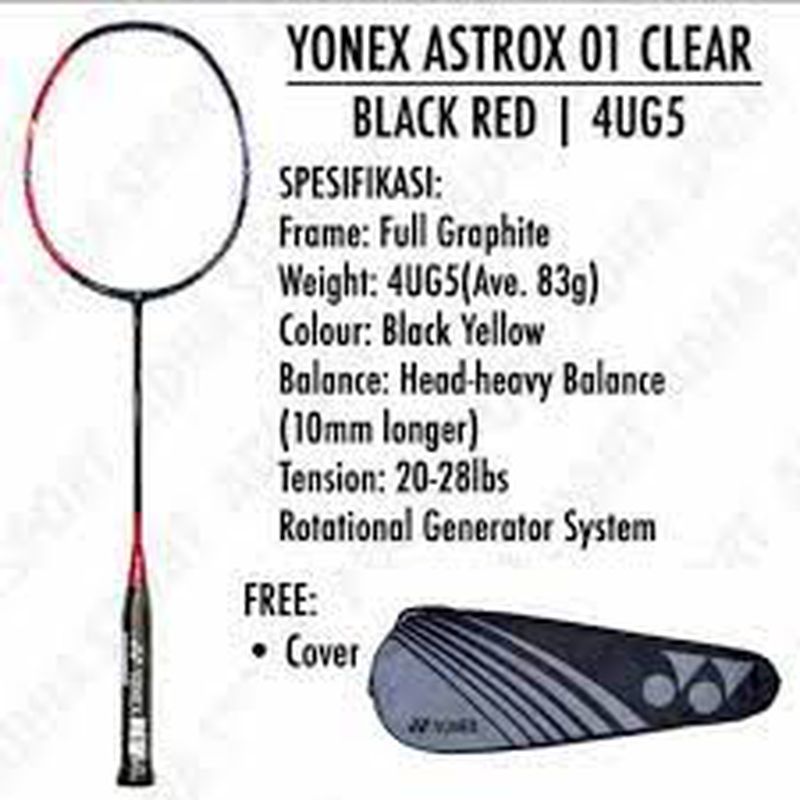 RAKET YONEX ASTROX 01 CLEAR + SENAR