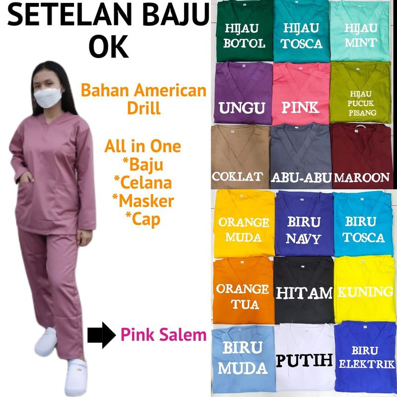 Setelan Baju OK - Hijau - XL