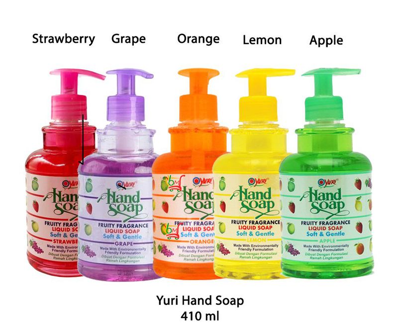 Yuri Hand Wash Soap Liquid Foam 410 Ml Botol Pompa Pump
